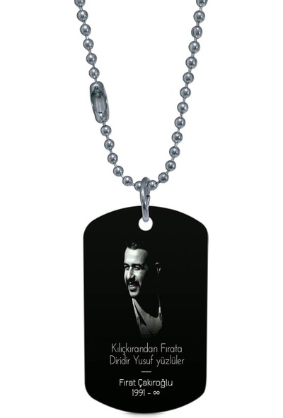 Hero Tasarım Fırat Yılmaz Çakıroğlu Gümüş Renk Künye / Kolye DFT3820