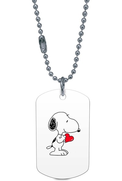 Hero Tasarım Snoopy Gümüş Renk Künye / Kolye DFT5787 Hero Tasarım Snoopy Gümüş Renk Künye / Kolye DFT5787