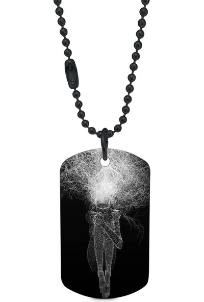 Hero Tasarım Woman Siyah Renk Künye / Kolye DFT3068