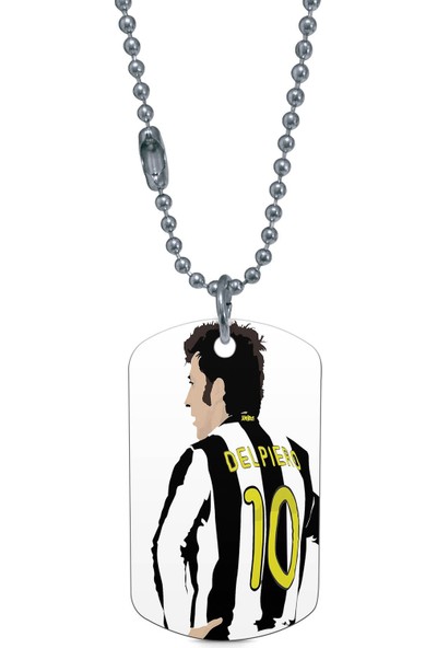 Hero Tasarım Delpiero Gümüş Renk Künye / Kolye DFT4548