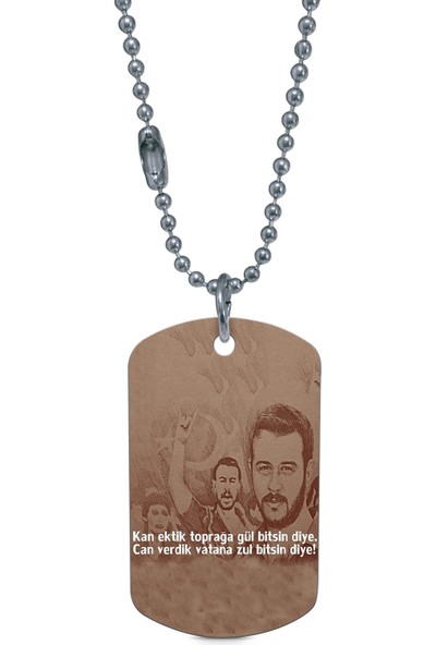 Hero Tasarım Fırat Yılmaz Çakıroğlu Gümüş Renk Künye / Kolye DFT3813 Hero Tasarım Fırat Yılmaz Çakıroğlu Gümüş Renk Künye / Kolye DFT3813