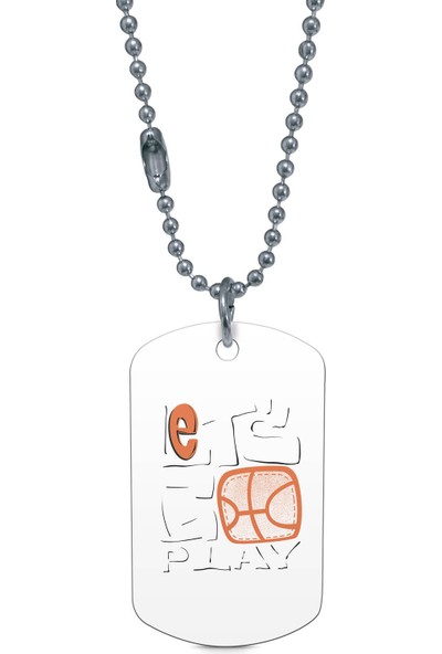 Hero Tasarım Lets Go Play Gümüş Renk Künye / Kolye DFT2009 Hero Tasarım Lets Go Play Gümüş Renk Künye / Kolye DFT2009