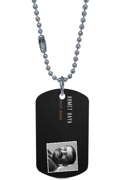 Hero Tasarım Ahmet Kaya Gümüş Renk Künye / Kolye DFT3248