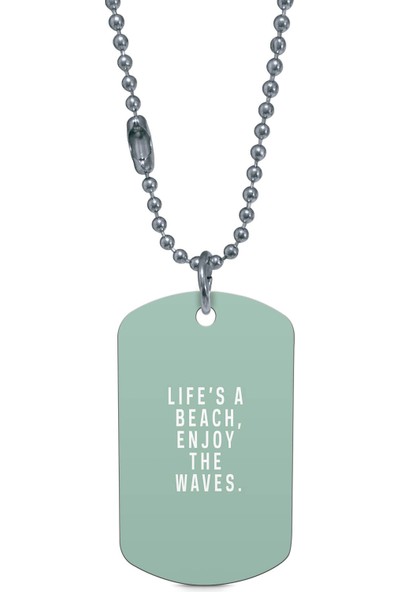 Hero Tasarım Beach Gümüş Renk Künye / Kolye DFT3662