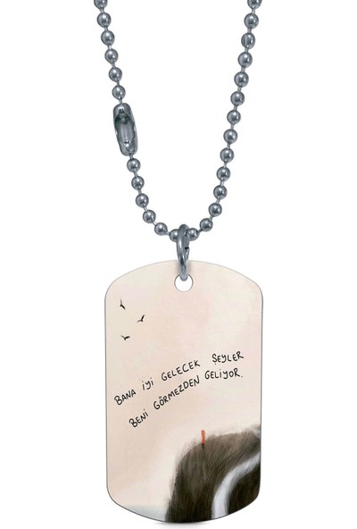 Hero Tasarım Görmezden Geliyor Gümüş Renk Künye / Kolye DFT3019