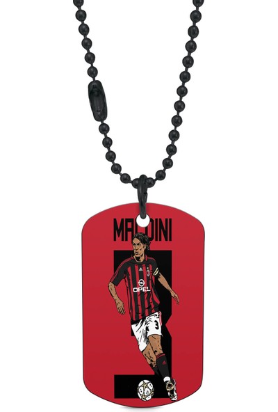 Hero Tasarım Maldini Siyah Renk Künye / Kolye DFT4609