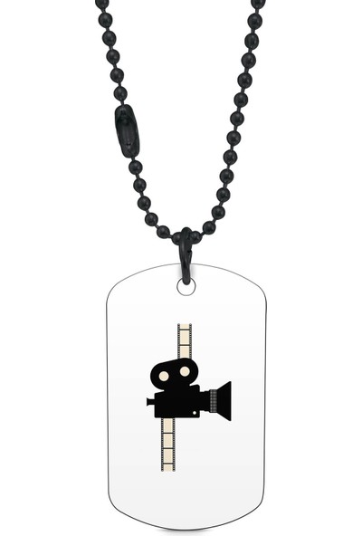 Hero Tasarım Kamera Siyah Renk Künye / Kolye DFT1068