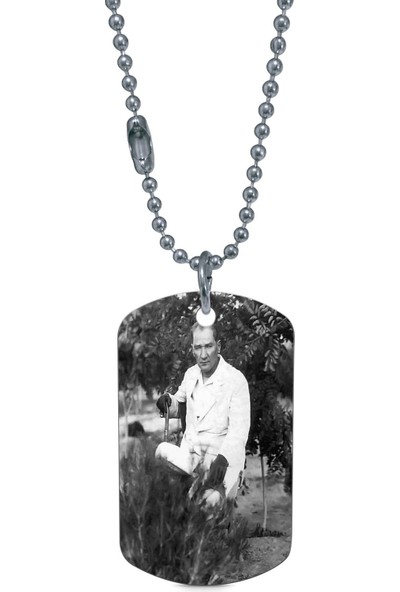 Hero Tasarım Atatürk Gümüş Renk Künye / Kolye DFT5550 Hero Tasarım Atatürk Gümüş Renk Künye / Kolye DFT5550