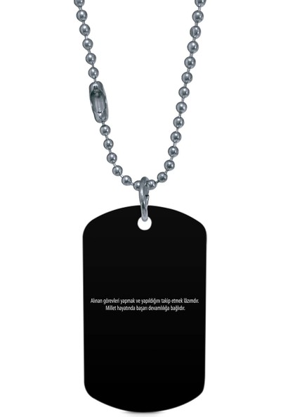Hero Tasarım Alparslan Türkeş Gümüş Renk Künye / Kolye DFT5572