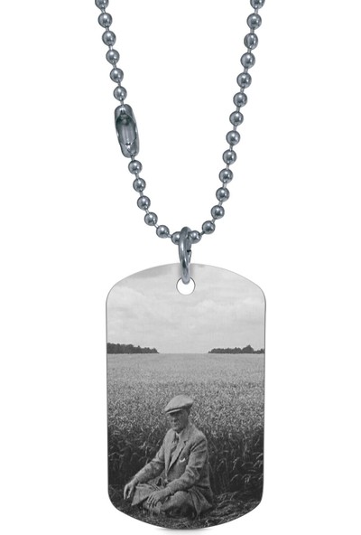 Hero Tasarım Atatürk Gümüş Renk Künye / Kolye DFT3781