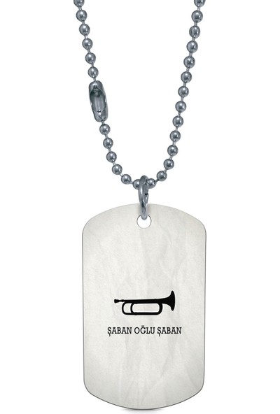 Hero Tasarım Şaban Oğlu Şaban Gümüş Renk Künye / Kolye DFT4895 Hero Tasarım Şaban Oğlu Şaban Gümüş Renk Künye / Kolye DFT4895