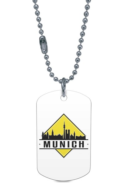 Hero Tasarım Munıch Gümüş Renk Künye / Kolye DFT2230