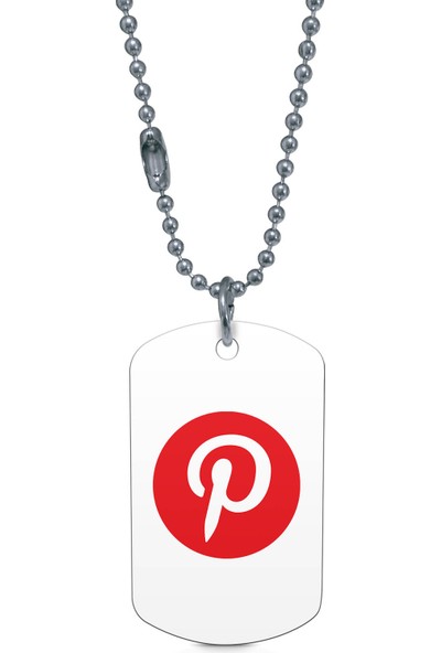 Hero Tasarım Pinterest Gümüş Renk Künye / Kolye DFT386 Hero Tasarım Pinterest Gümüş Renk Künye / Kolye DFT386