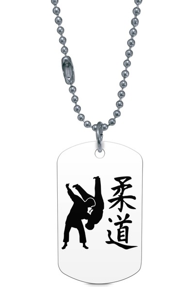 Hero Tasarım Kung Fu Gümüş Renk Künye / Kolye DFT2025 Hero Tasarım Kung Fu Gümüş Renk Künye / Kolye DFT2025