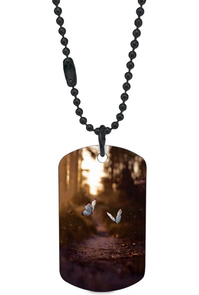 Hero Tasarım Doğa Siyah Renk Künye / Kolye DFT2802