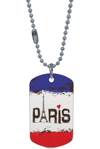 Hero Tasarım Paris Gümüş Renk Künye / Kolye DFT4647