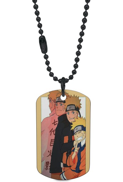 Hero Tasarım Naruto Anime Siyah Renk Künye / Kolye DFT3267