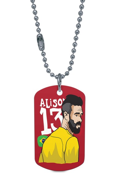 Hero Tasarım Alisson Ramses Becker Gümüş Renk Künye / Kolye DFT4455 Hero Tasarım Alisson Ramses Becker Gümüş Renk Künye / Kolye DFT4455