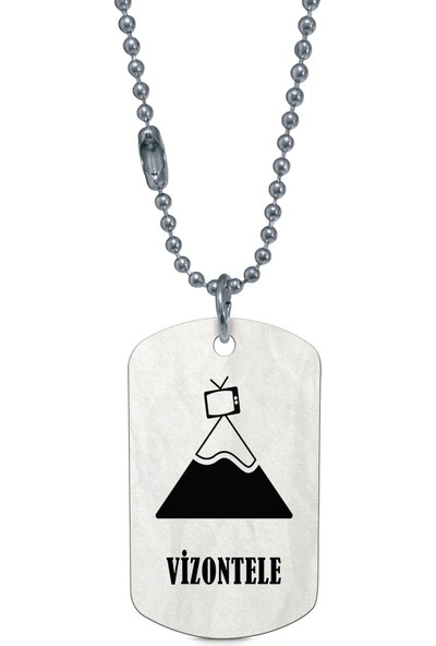 Hero Tasarım Vizontele Gümüş Renk Künye / Kolye DFT2429