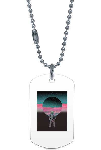 Hero Tasarım Evren Gümüş Renk Künye / Kolye DFT1941