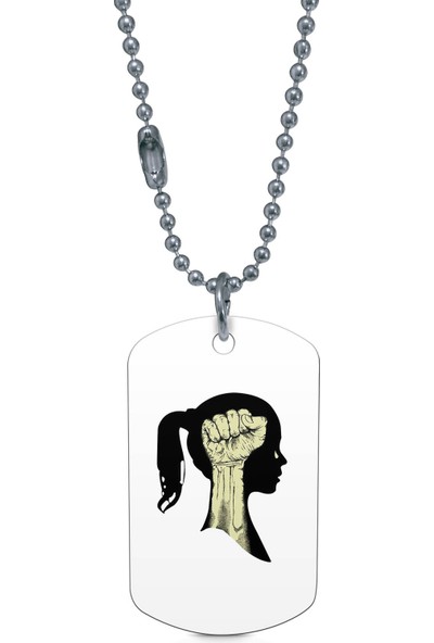 Hero Tasarım Direniş Gümüş Renk Künye / Kolye DFT232