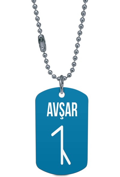 Hero Tasarım Avşar Boyu Gümüş Renk Künye / Kolye DFT5494