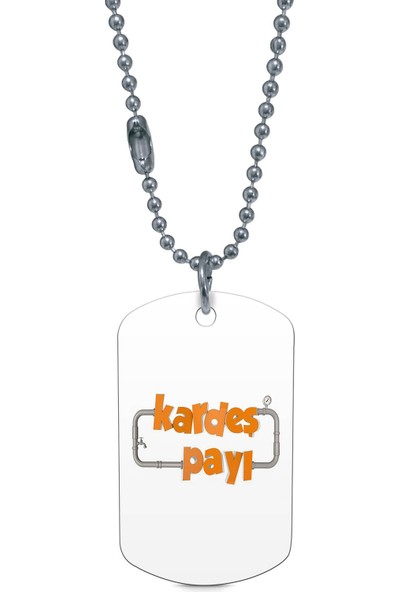 Hero Tasarım Kardeş Payı Gümüş Renk Künye / Kolye DFT2758 Hero Tasarım Kardeş Payı Gümüş Renk Künye / Kolye DFT2758