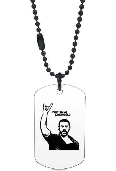 Hero Tasarım Fırat Yılmaz Çakıroğlu Siyah Renk Künye / Kolye DFT1465