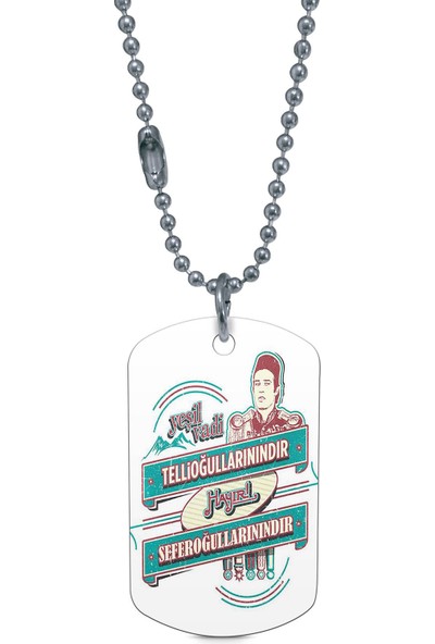 Hero Tasarım Yeşil Vadi Gümüş Renk Künye / Kolye DFT4128 Hero Tasarım Yeşil Vadi Gümüş Renk Künye / Kolye DFT4128