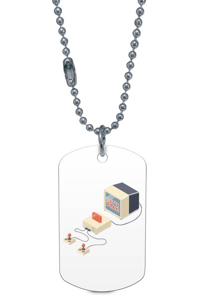 Hero Tasarım Lets Play Gümüş Renk Künye / Kolye DFT1792