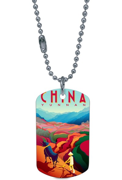 Hero Tasarım Çin Gümüş Renk Künye / Kolye DFT538 Hero Tasarım Çin Gümüş Renk Künye / Kolye DFT538