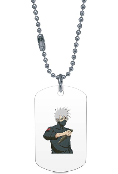 Hero Tasarım Kakashi Gümüş Renk Künye / Kolye DFT5796