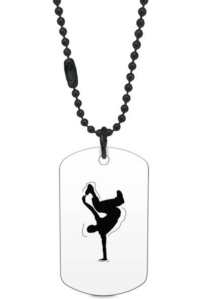 Hero Tasarım Dance Siyah Renk Künye / Kolye DFT1665