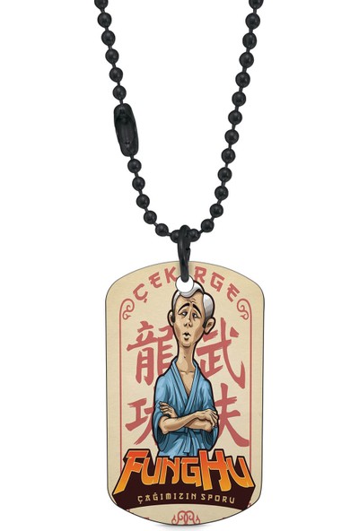 Hero Tasarım Fung Hu Siyah Renk Künye / Kolye DFT5078