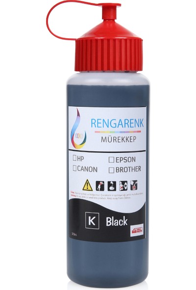 Rengarenk Hp 305 Kartuş Uyumlu Dolum Mürekkebi 500 ml Siyah