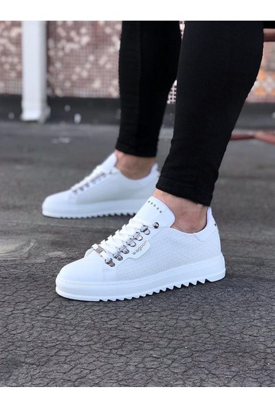 MD3574601 Beyaz Örgü Erkek Casual Ayakkabı