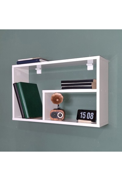 Enda Home Collection Myra Dekoratif Duvar Rafı 5 Raflı Kullanışlı Kitaplık Beyaz & Antrasit Enda Home Collection Myra Dekoratif Duvar Rafı 5 Raflı Kullanışlı Kitaplık Beyaz & Antrasit