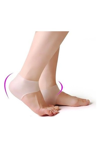 Himarry Silikon Topuk Dikeni Çorabı Topuk Çatlağı Yara Koruma Çorabı