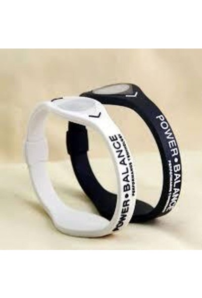 Siyah ve Beyaz Ikili Power Balance Denge Bilekliği Siyah ve Beyaz Ikili Power Balance Denge Bilekliği