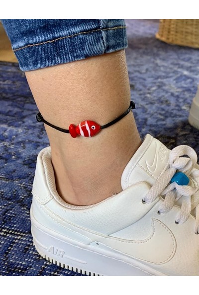 Misto Murano Cam Boncuk Balık Halhal