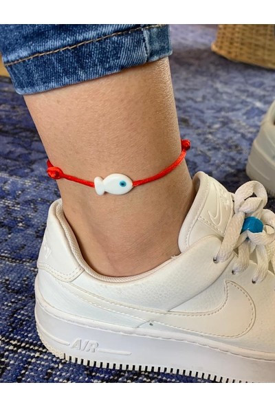 Misto Murano Cam Boncuk Balıklı Halhal