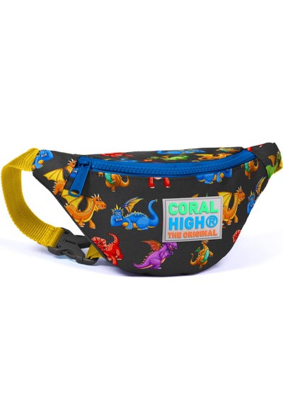 Coral High Kids Gri Ejderha Desenli Bel Çantası 22578