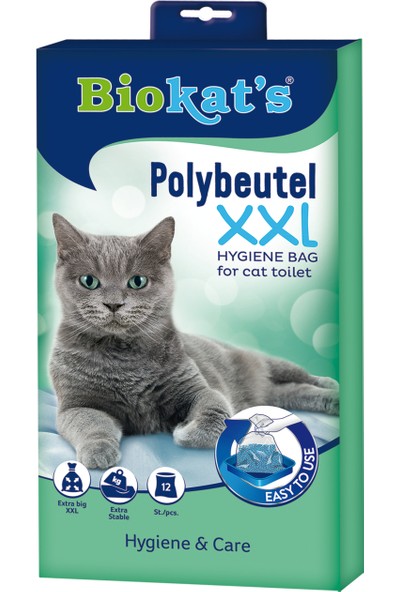 Biokats Kedi Kumu Hijyen Torbası Xxl 12'li
