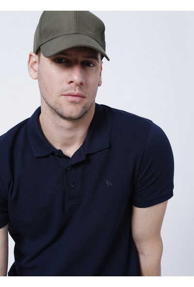 Fabrika Basic Düz Lacivert Erkek Polo T-Shirt - Boramır-Y Fabrika Basic Düz Lacivert Erkek Polo T-Shirt - Boramır-Y