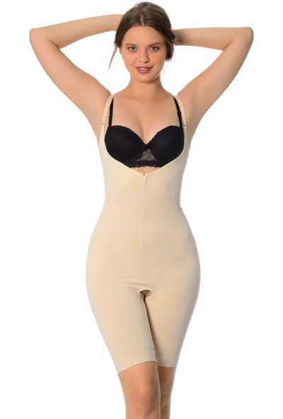 İnce Yaşam Agraflı Tüm Vücut Korse Ten Renk