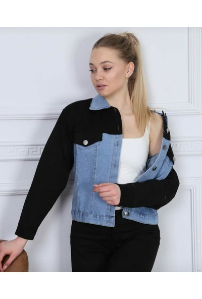 Ekshe 2 Renk Kısa Denim Ceket