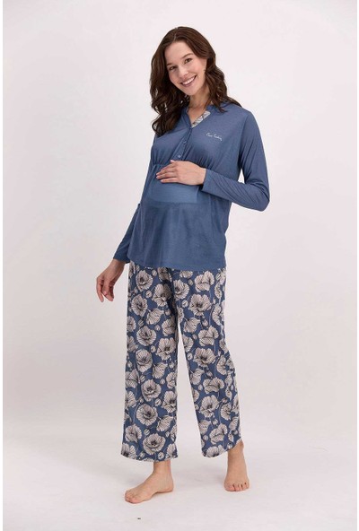 Pierre Cardin Kadın Uzun Kol Lohusa Takım Süprem