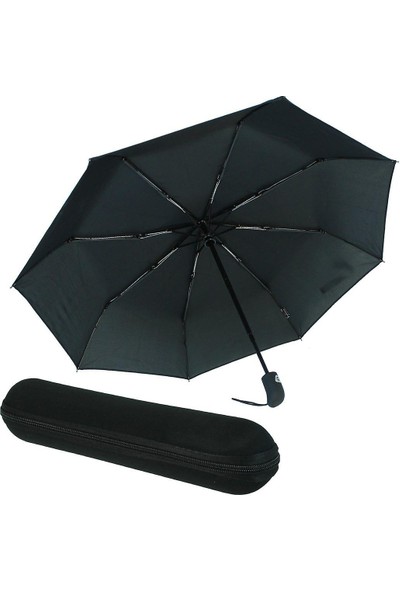 Generic Zip Durumda Otomatik Rüzgara Dayanıklı Şemsiye - Siyah - Kadınlar ve Erkekler Için (Yurt Dışından)