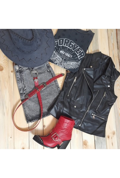 Tarz By Banu Deri Yelek