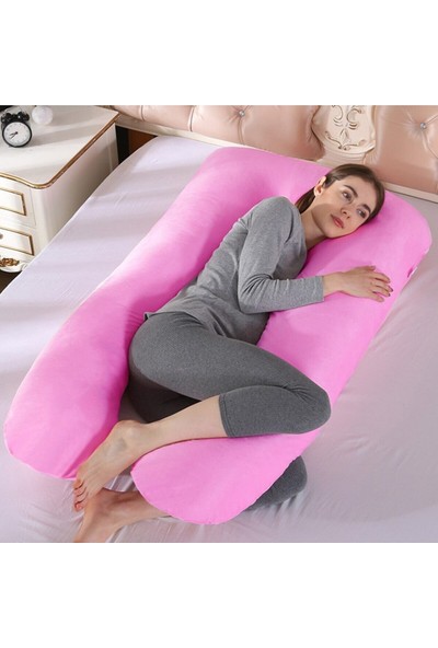Aymina Home Hamile Yastığı 5 Farklı Bölge Destekli Pembe (Astarlı) (Çantalı) 83X150 cm Aymina Home Hamile Yastığı 5 Farklı Bölge Destekli Pembe (Astarlı) (Çantalı) 83X150 cm